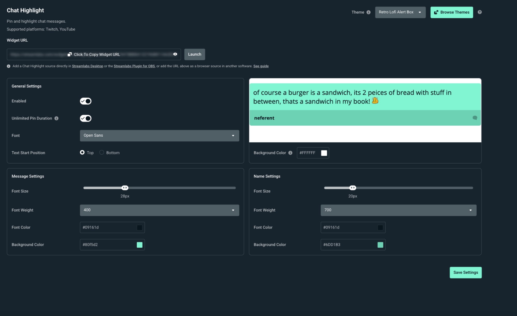 How to Set Up a Chat Highlight Widget – Streamlabs